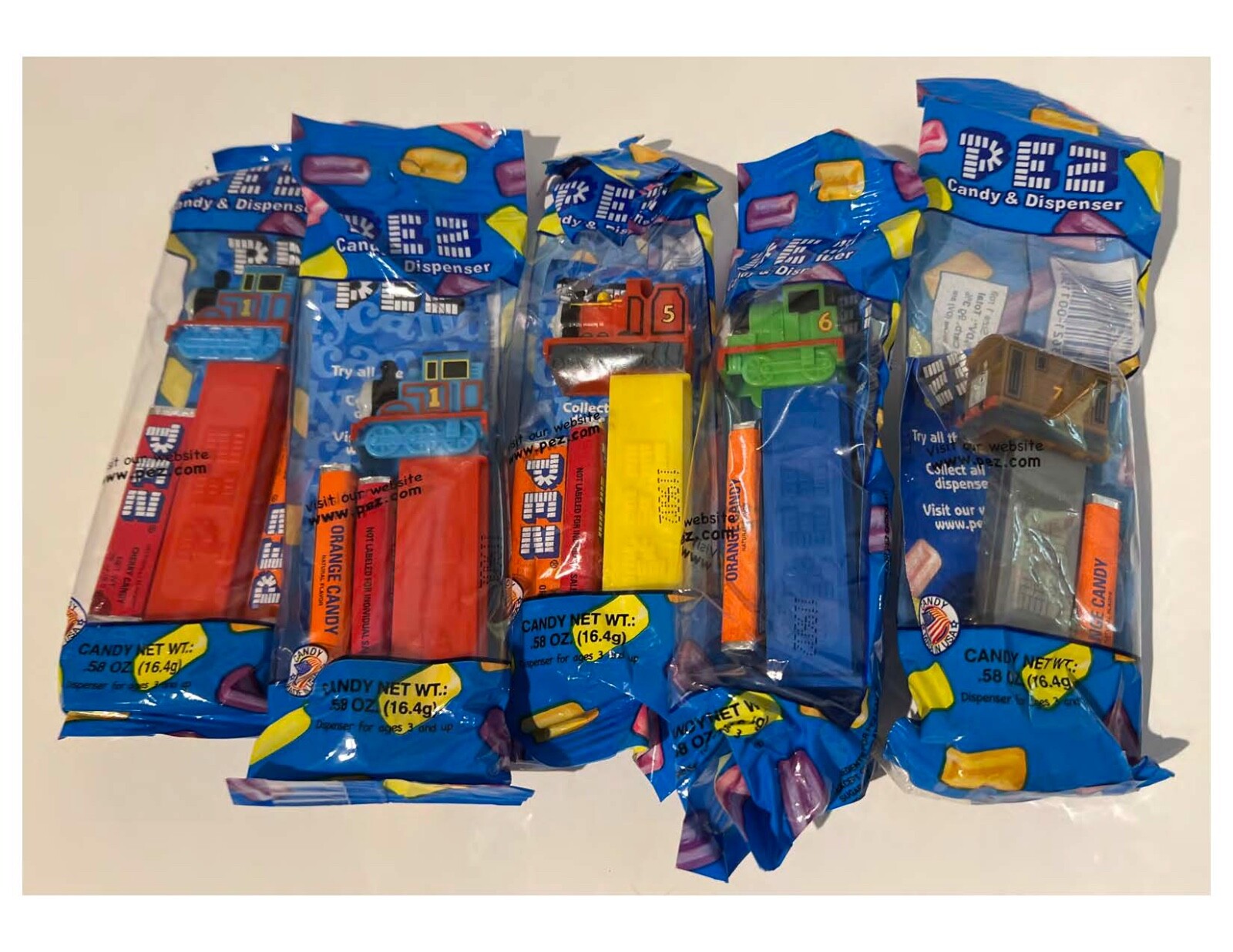 Thomas & Friends Pez Dispensers - #1 Thomas, #5 James, #6 Percy, #7 ...