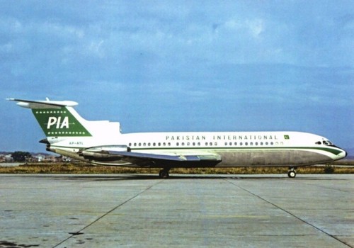 PIA Pakistan International Airlines HS 121 Trident AP-ATL postcard | eBay