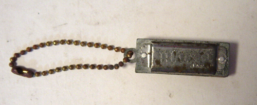 Vintage Music Harmonica Key Chain Ring Japan Wood Metal Bubble Gum ...