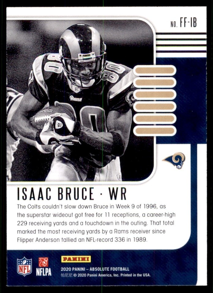 2020 Absolute Fantasy Flashback Isaac Bruce Los Angeles Rams #FF-IB | eBay