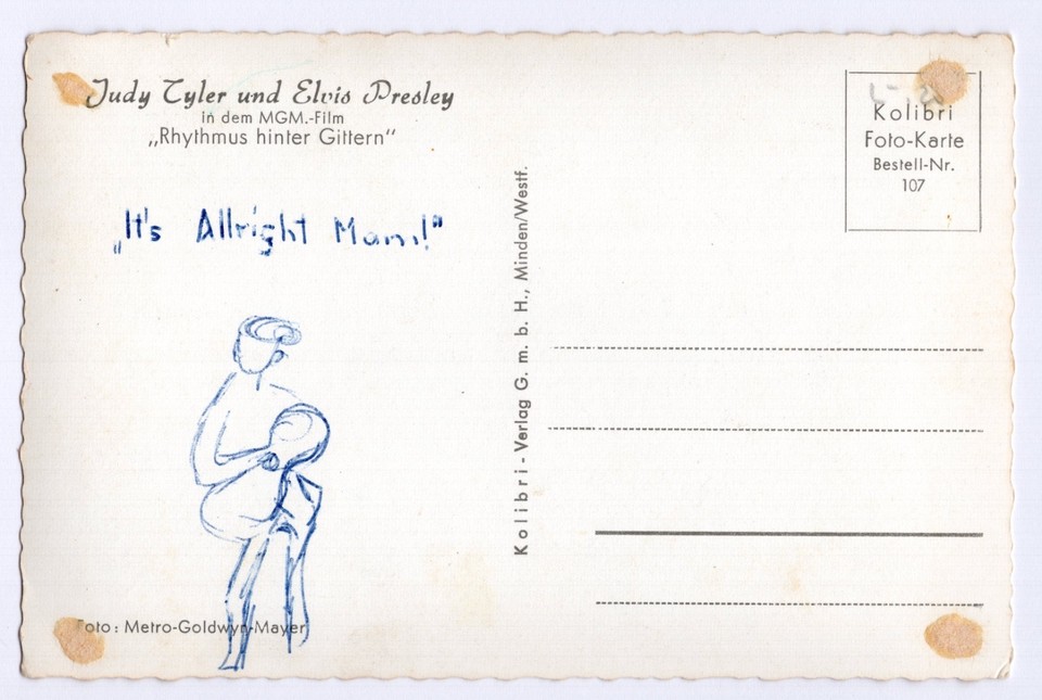 Elvis Presley “Elvis and Judy Tyler Jailhouse Rock" Postcard | eBay