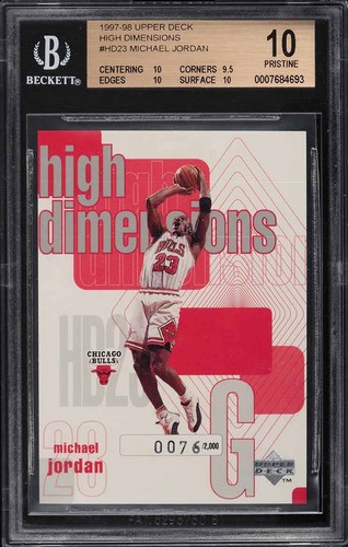 Michael Jordan 1997 Upper Deck High Dimensions /2000 BGS 10 Pristine 💎📈 ...