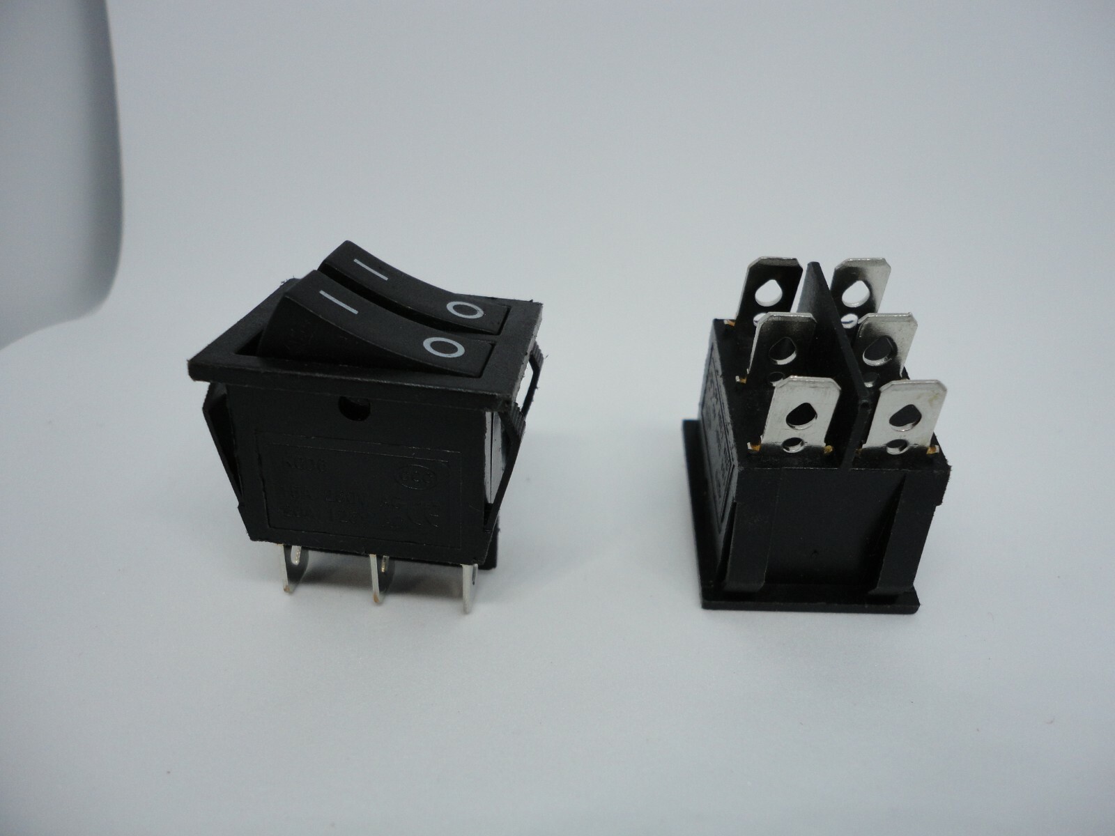 2 Pcs Pack Lot KCD6 15A 250V 20A 125V CQC 6 Pins Dual Power Button ...