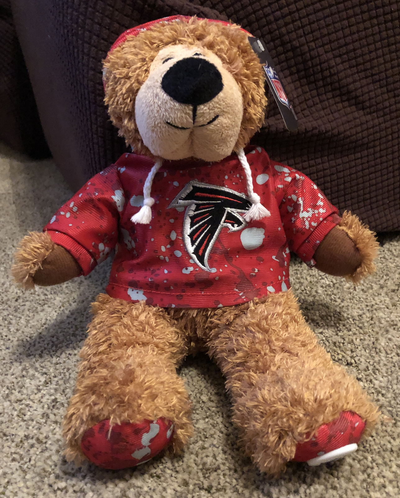 EUC Atlanta Falcons Plush Bear 12” Plush Teddy In Hoodie NFL Football ...