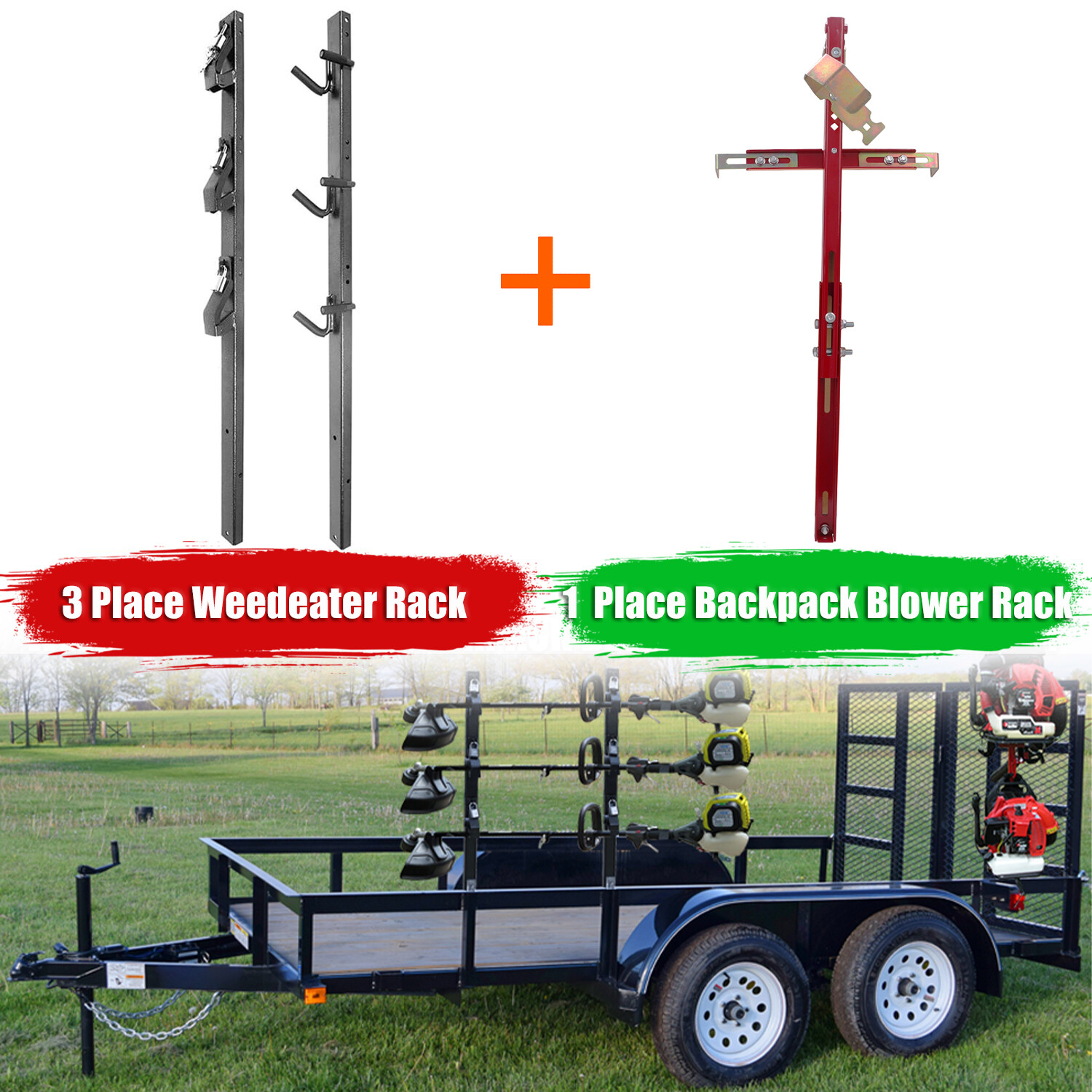 3 Place Weedeater Rack and 1 Place Backpack Blower Rack for Open ...