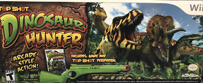 Nintendo Wii Top Shot Dinosaur Hunter Game with Peripheral Gun Factory ...