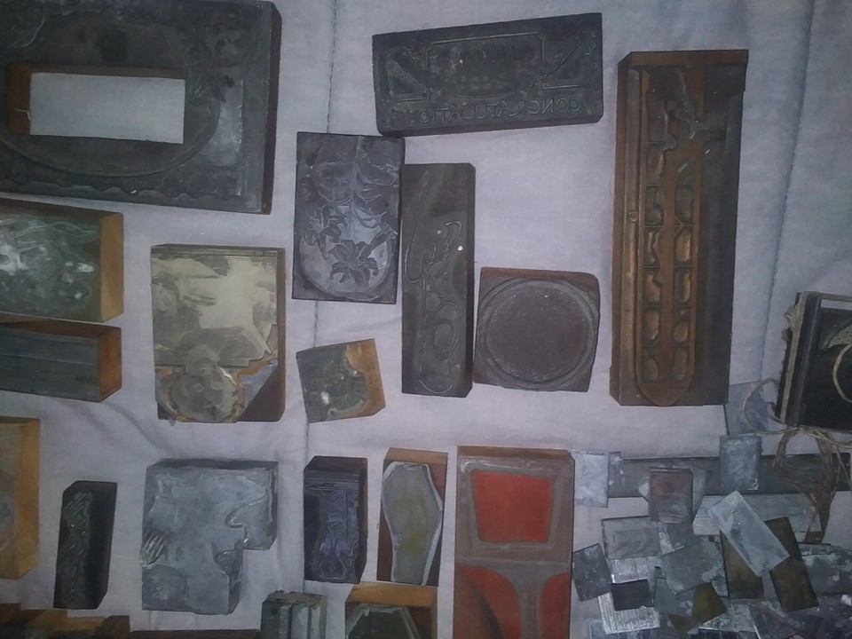 Rare Vintage Printing Block Ink Stamps early 1900s LOT mostly steel | eBay