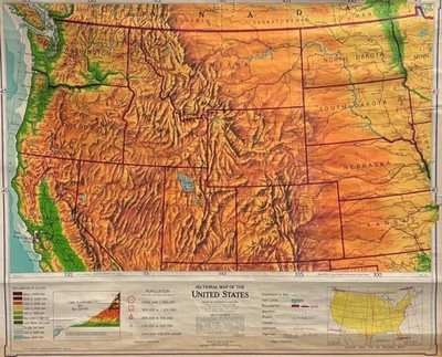 Vintage Cloth Map 1 Layer U.S. Vintage, Salvage, Old, Antique. | eBay