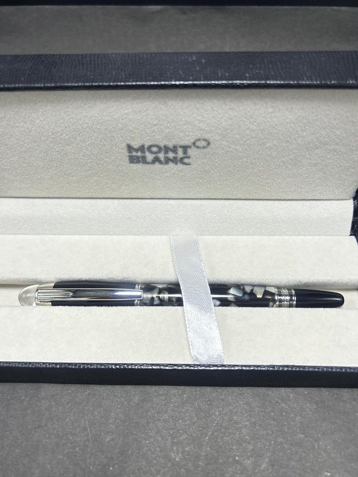 Montblanc Starwalker Roller Black Body + Silver clip Ballpoint Pen ...