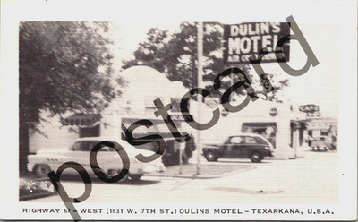 DULIN'S MOTEL, Texarkana, TX, Harry T. & Opal Dulin, Own/Mgr, postcard ...