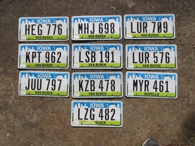 Bulk Lot of 10 Iowa License Plate Plates Farm Scene IA Lot - MYR 461 | eBay