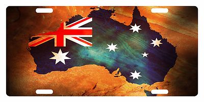 AUSTRALIA Flag Custom License Plate Commonwealth Star Emblem Map ...