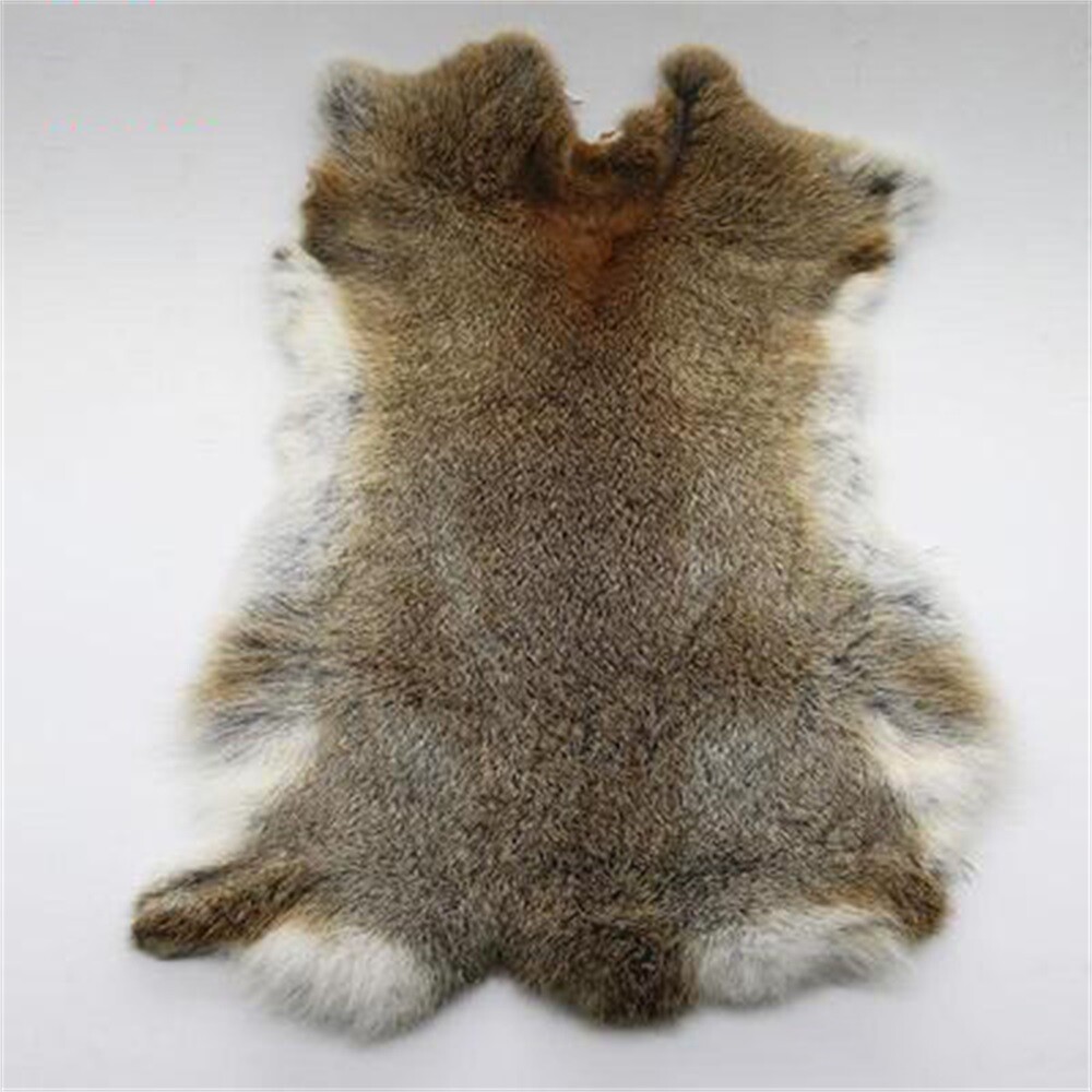 5PCS Real Rabbit Pelt Skin Tanned Natural Fur Hides For Animal Leather ...