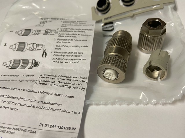 HARTING 09300240301 Panel Connector Housing Frame 09140240303 ...