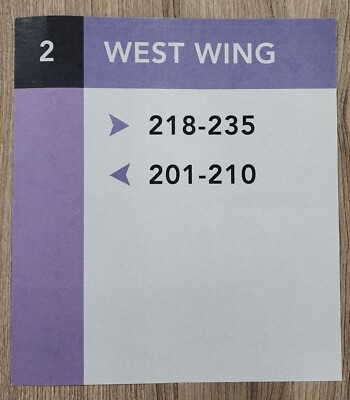 NOS4A2 Screen Used Hospital Prop West Wing Sign Set Decoration | eBay