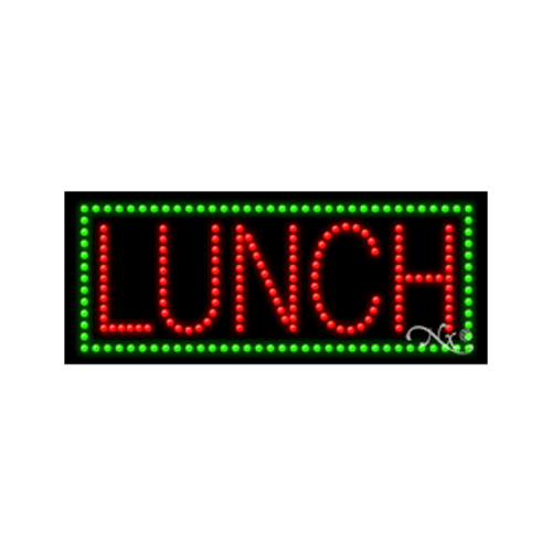 BRAND NEW “LUNCH" 27x11 BORDER SOLID & ANIMATED LED SIGN w/CUSTOM ...
