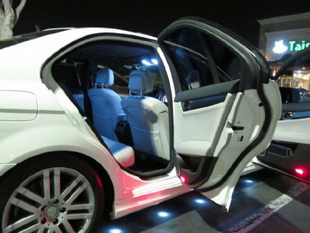 White 95" Brabus Style 45-LED Lights Under Car Puddle Lighting Ground ...