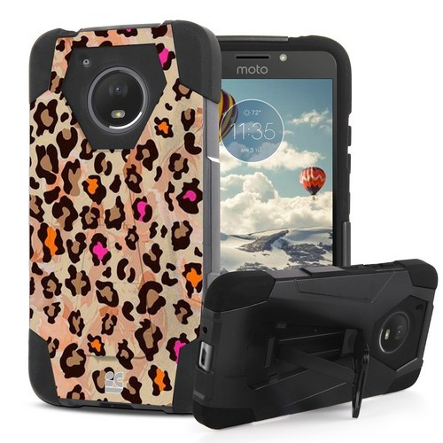 Rugged Dual Layered Case w/Kickstand Cover for Motorola Moto E4 (2017 ...