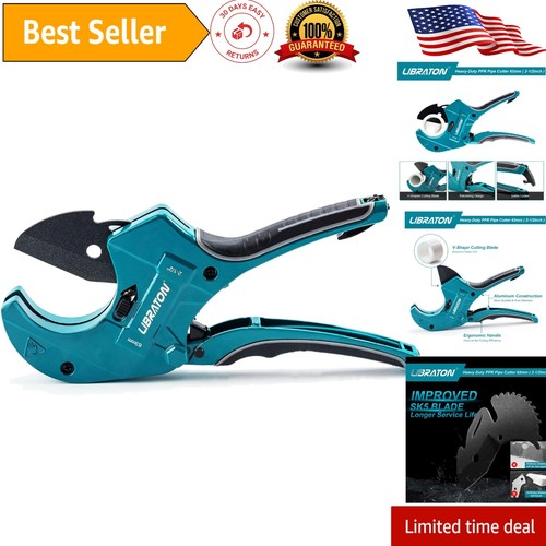 Heavy-Duty PVC Pipe Cutter 2-1/2" with Improved SK5 Blade for Efficient ...