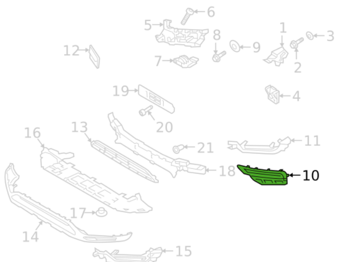 VOLVO XC90 II Front Right Bumper Grille 32345467 NEW GENUINE | eBay UK