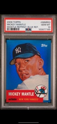2008 Topps Factory Set Mickey Mantle Chrome Mickey Mantle #MMR-53 Blue ...