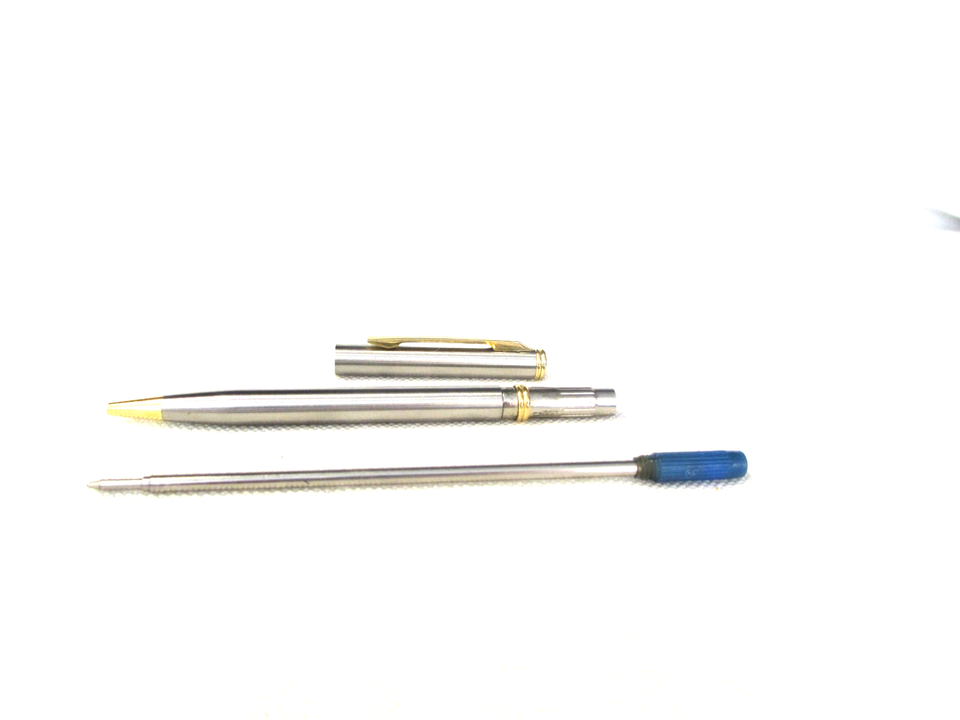 Benson & Hedges Brushed Chrome and Gold Plate Trim Promo Ball Point Pen ...