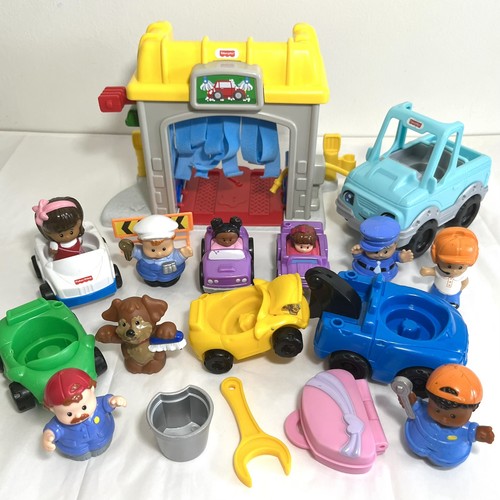 Fisher Price Little People Car Wash w Cars, People, Mechanics, Tow ...