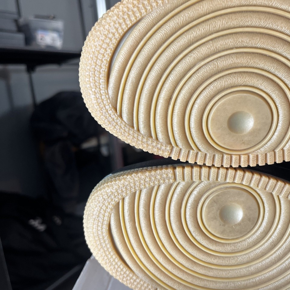 Size 9.5 - Nike Air Force 07 High Black Drum Line Gum Retro Zoom Max ...