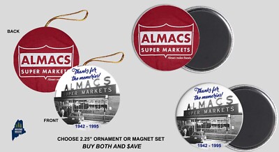 ALMACS SUPERMARKET Ornament / Magnets - Retail Vintage Defunct Grocery ...