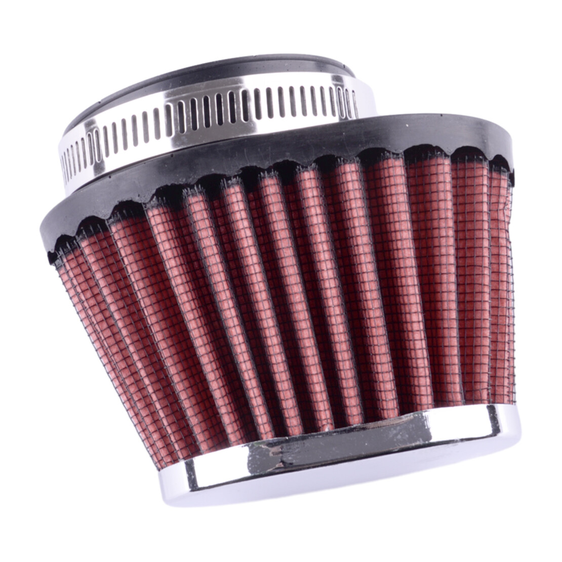 2stk 51mm Rot Auto Motorrad Vergaser Luftfilter Filter mit Schelle ...