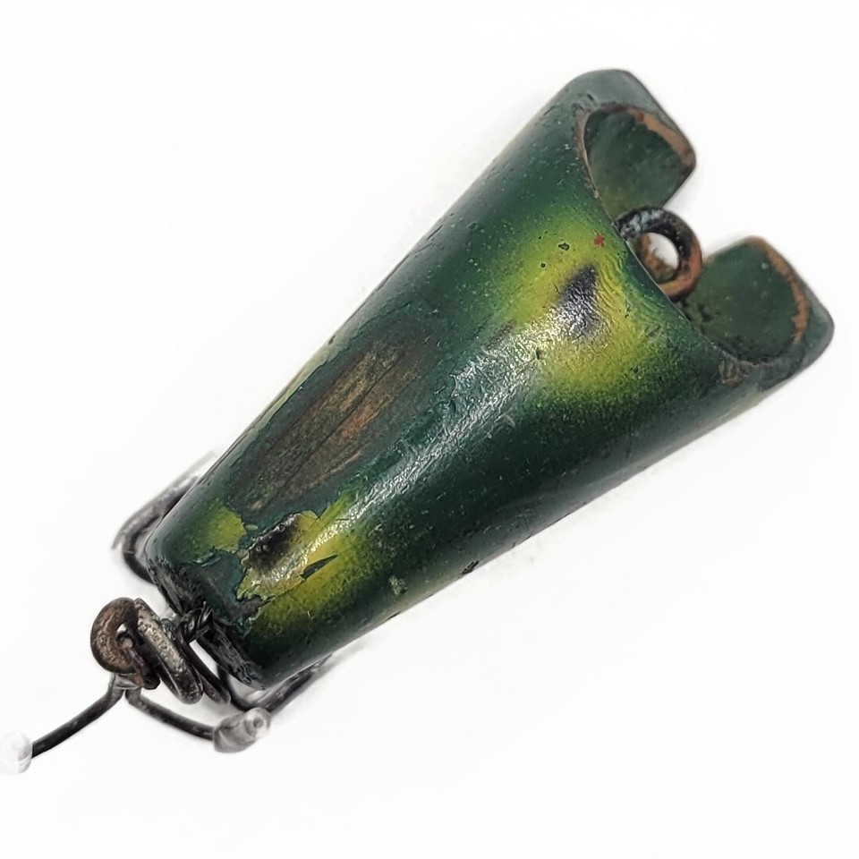 Vintage 1920s Wood Shakespeare Jim Dandy Wobbler Fishing Lure - Green ...