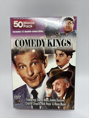 Comedy Kings 50 Movie Pack 12 Double Sided DVDs Danny Kaye Charlie ...