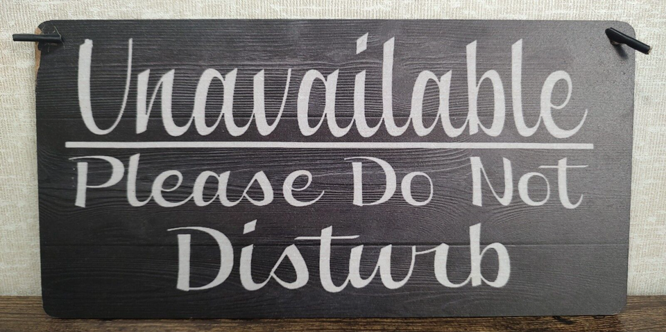 Available Please Knock or Unavailable Please Do Not Disturb 12x6 Wood ...