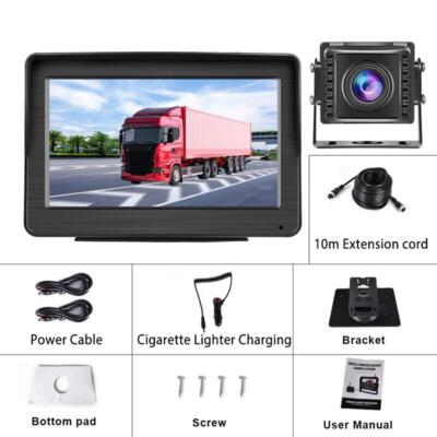 Car Backup Camera System with 7" Monitor Rear View Reverse Night Vision ...