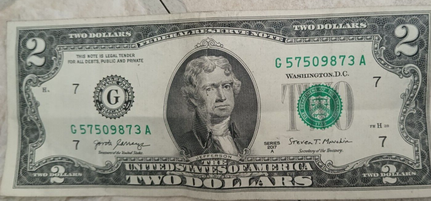 Rare 2 Dollar Bill 2017 A Series | eBay
