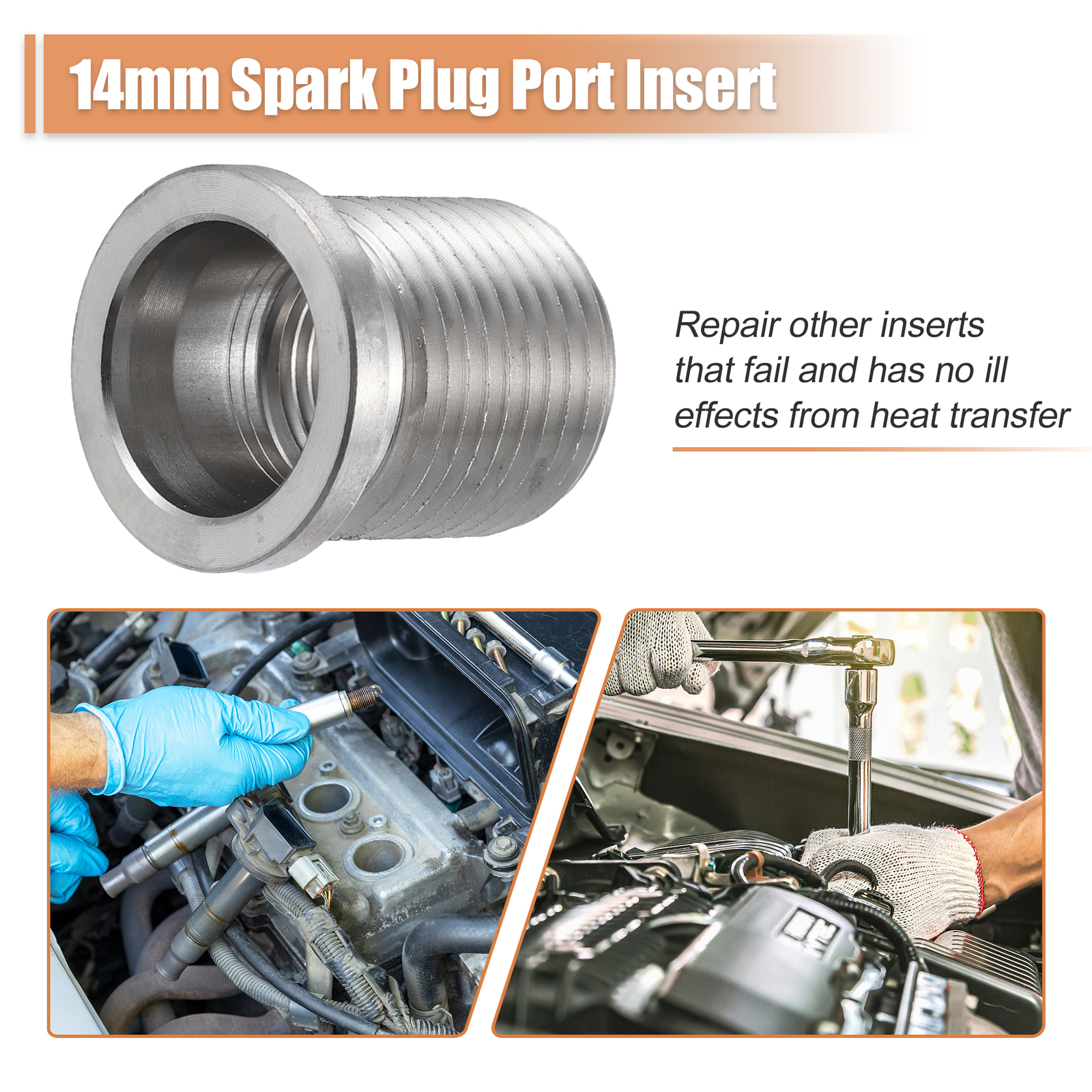 14mm Spark Plug Insert Four Custom for Ford Triton Two Valve Engines 4 ...