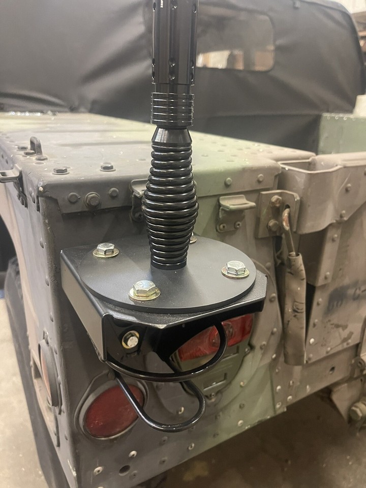 New Twin Military Antenna, Base & Mounting Bracket Kit Not OEM Fits ...