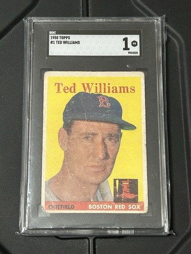 1958 Topps Ted Williams SGC 1 #1 Red Sox | eBay