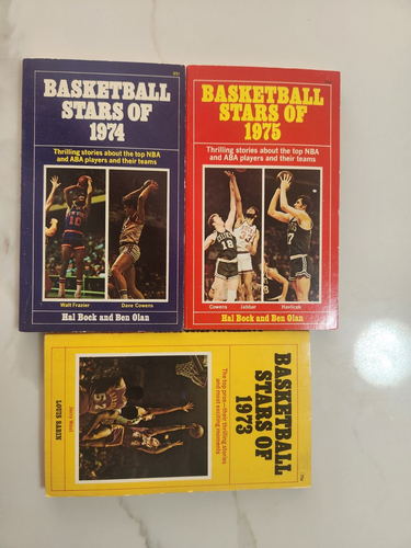 Basketball Stars Of 1974, 1975 by Hal Bock and Ben Olan & 1973 LOUIS ...