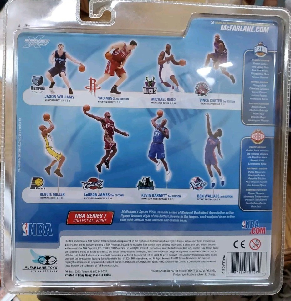 NICE Autographed Pistons Ben Wallace McFarlane Sealed Figure Basketball ...