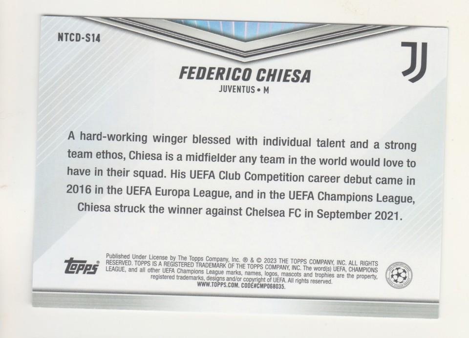 2023 Topps International Trading Card Day UEFA #NTCD-S14 FREDERICO ...