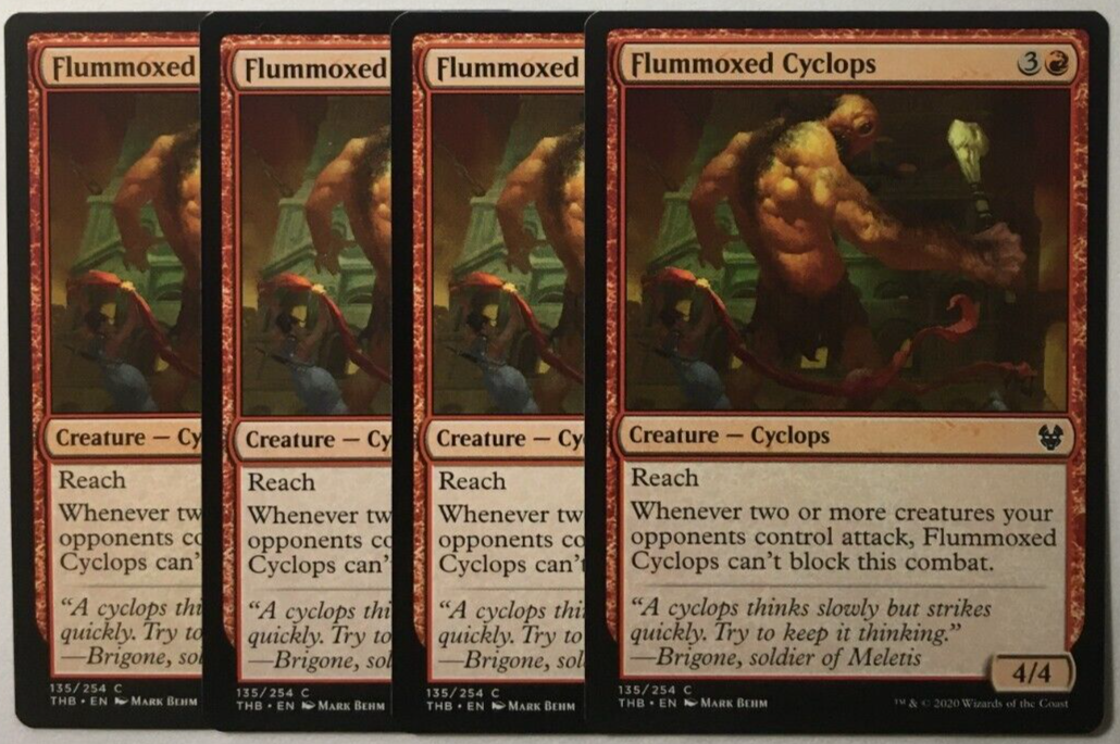 MTG 4X FLUMMOXED CYCLOPS 135/254 THEROS BEYOND DEATH COMMON NEAR MINT ...