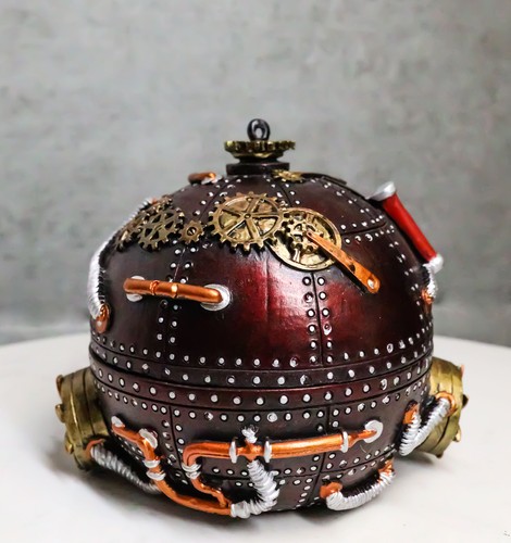 Steampunk Cool Time Machine Bomb Orb Jewelry Box Spherical Shaped ...