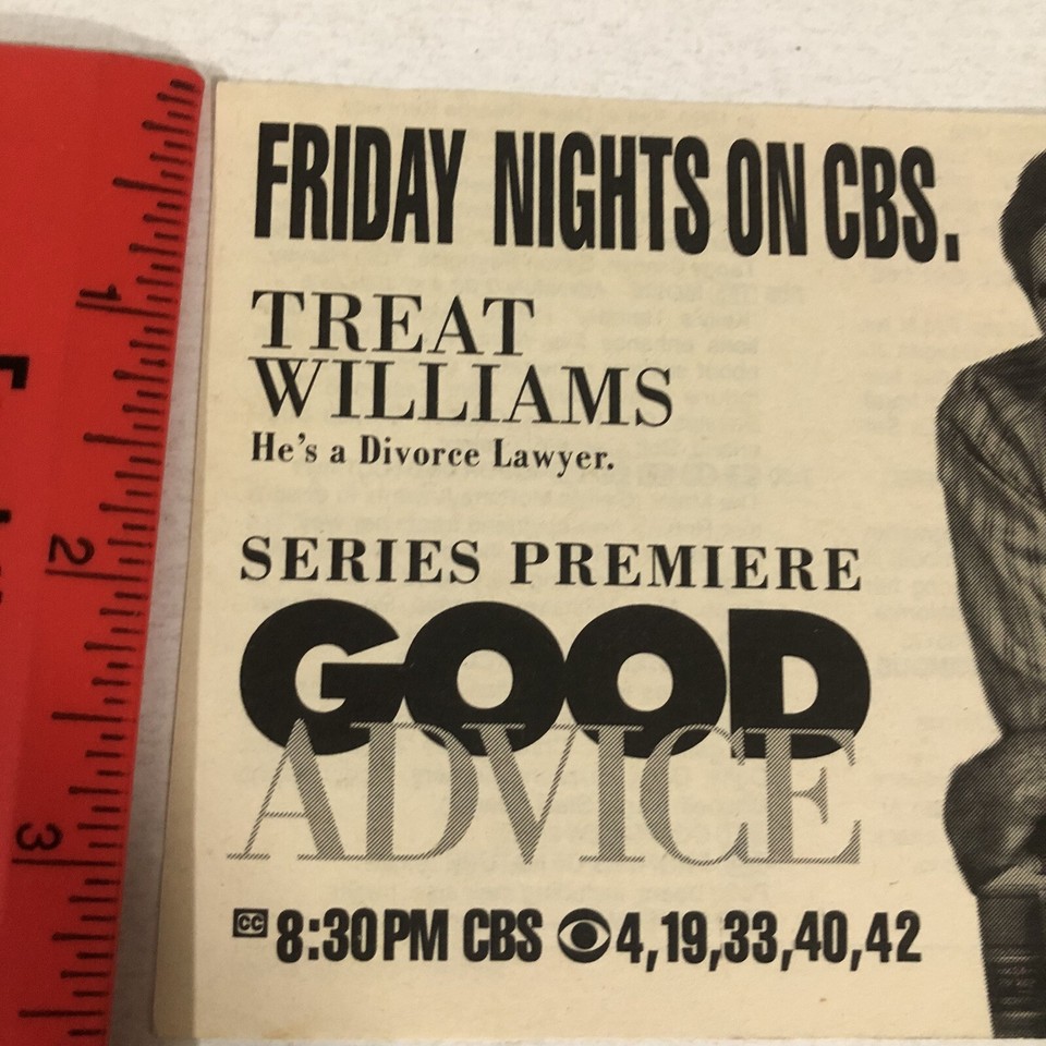 Good Advice Tv Guide Vintage Print Ad Treat Williams Shelley Long TPA17 ...