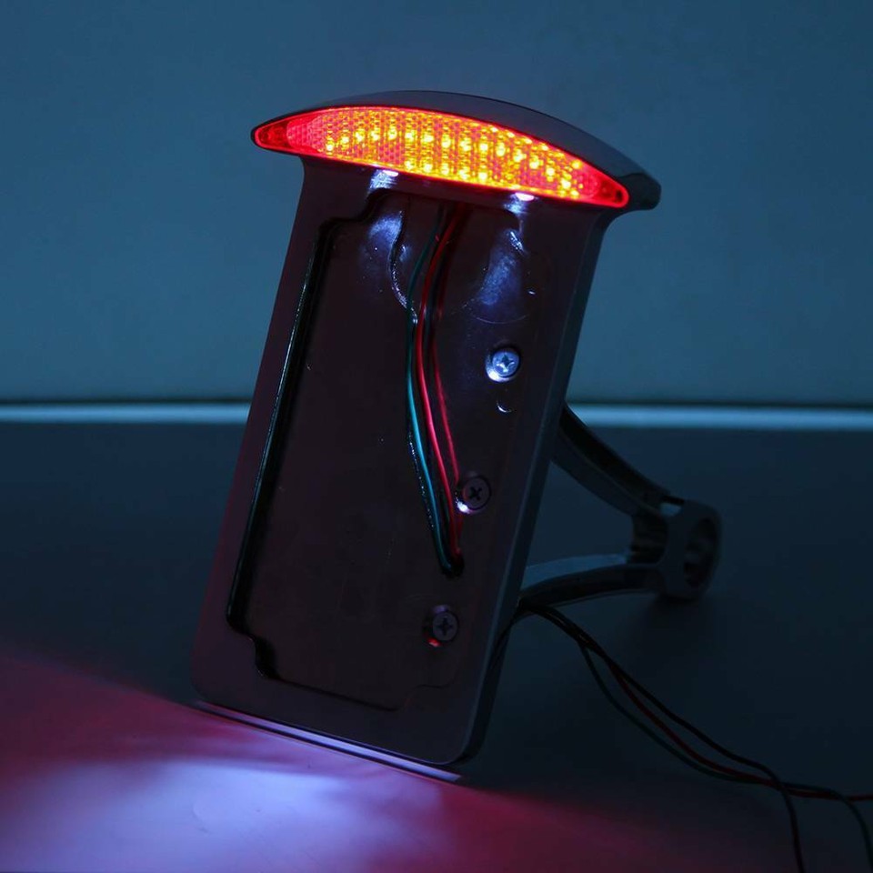 Motorcycle Side Mount License Plate Bracket Tail Light For Harley ...