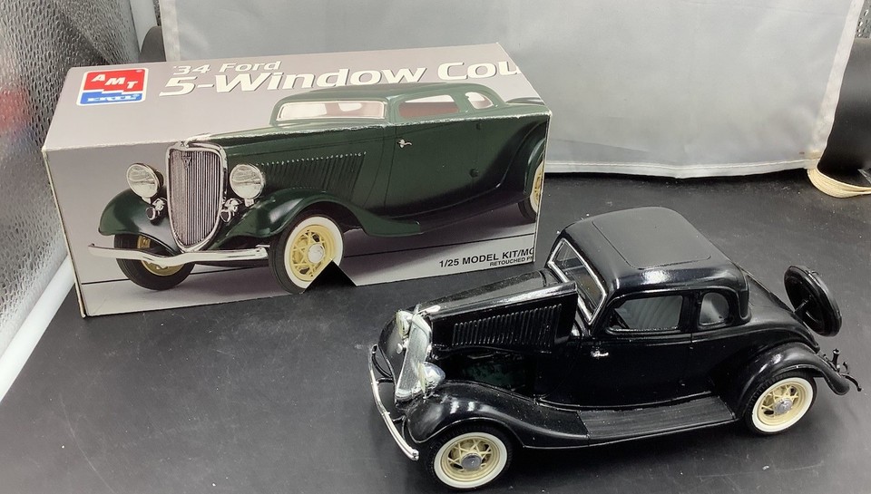 VINTAGE MODEL-AMT ‘34 FORD 5-WINDOW COUPE PROBUILT | eBay