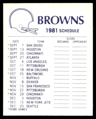 1981 Fleer NFL Team Action Cleveland Browns Logo Sticker NR-MINT | eBay