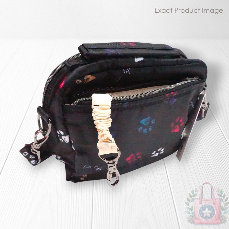 NEW ️ Lug Mini Ranger Paws Black Crossbody RFID Top Handle Dog Lover | eBay