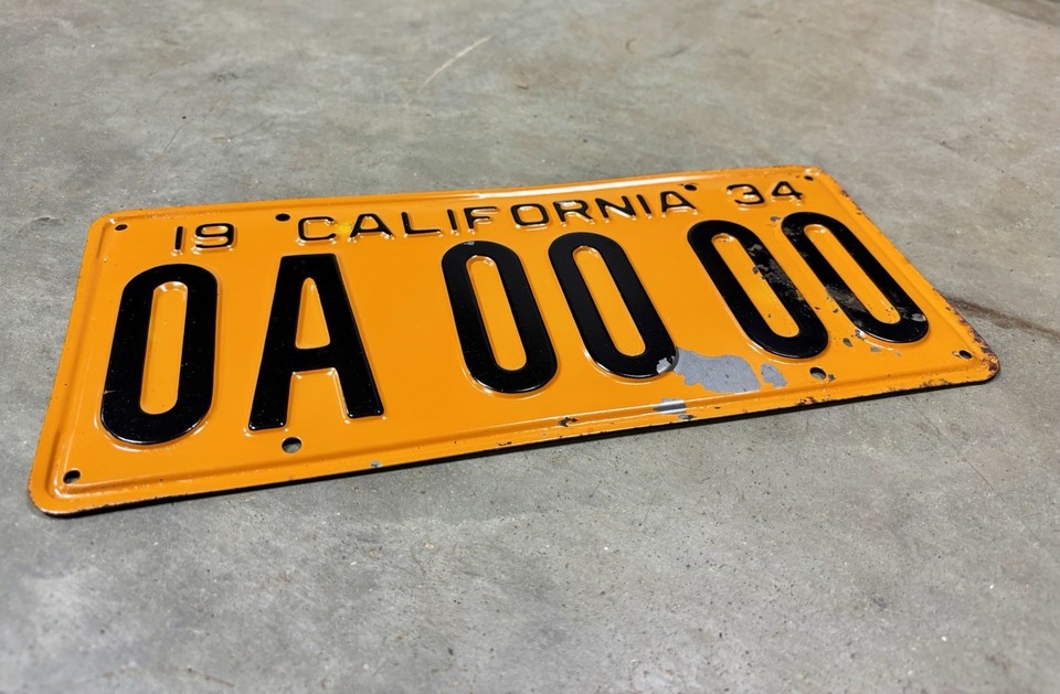 1934 California Sample License Plate | eBay