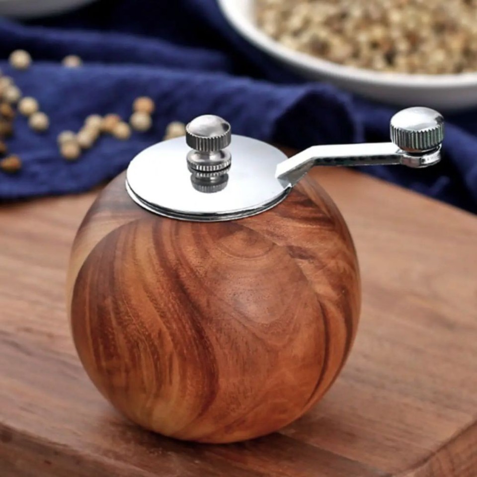 Hand-cranked Pepper Mill Salt and Pepper Bottle for Grilling Frying ...